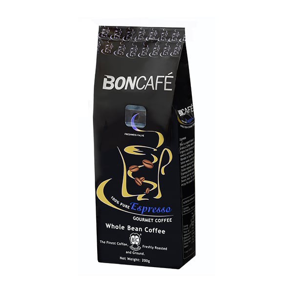 Boncafe 100% Pure Expresso Gourmet Coffee 200g (Whole Bean Coffee ...