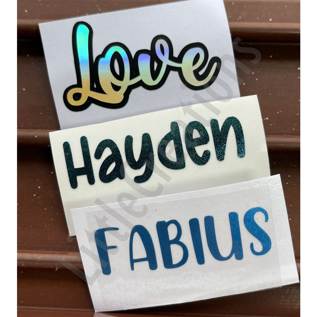[Set of 2 Decals] Customised Name Decal / Car Decal / Vinyl Decal ...