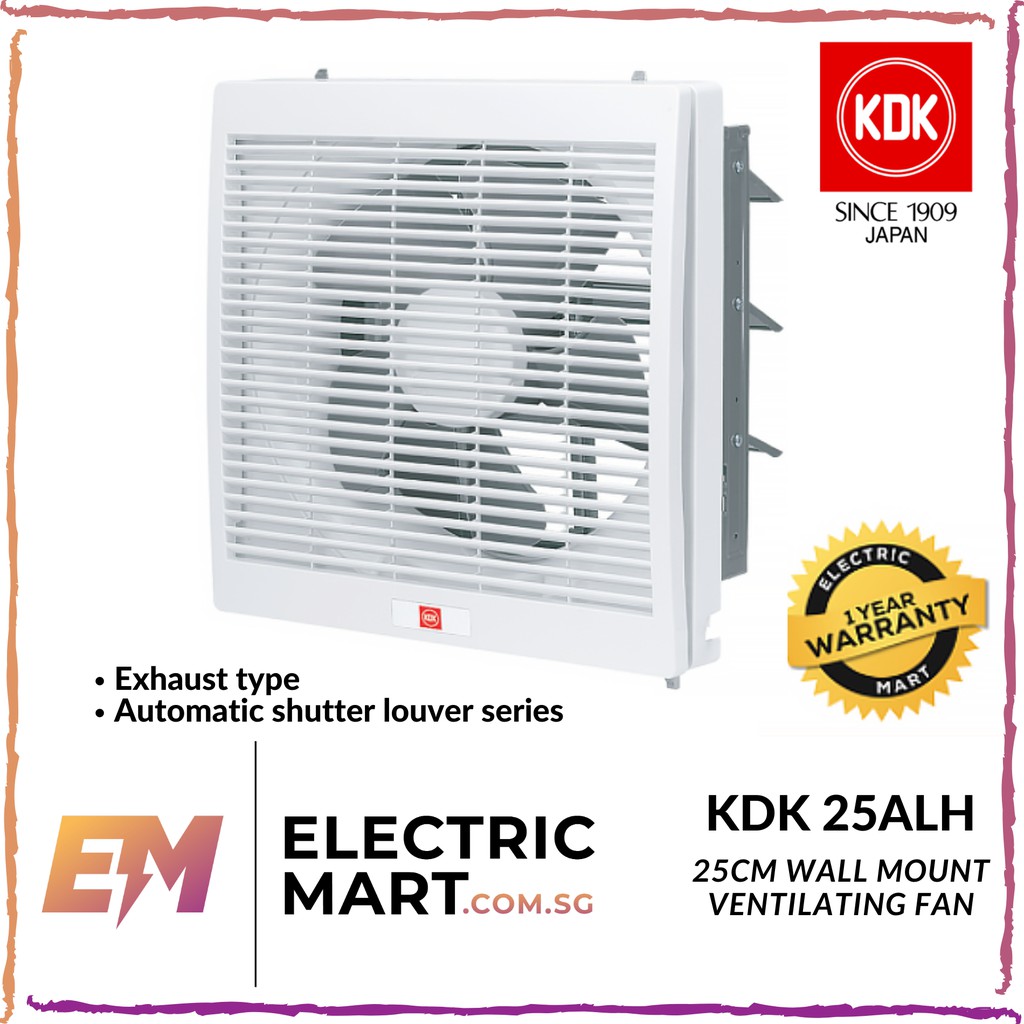 KDK 25ALH 25cm Wall Mount Ventilating Fan | Shopee Singapore