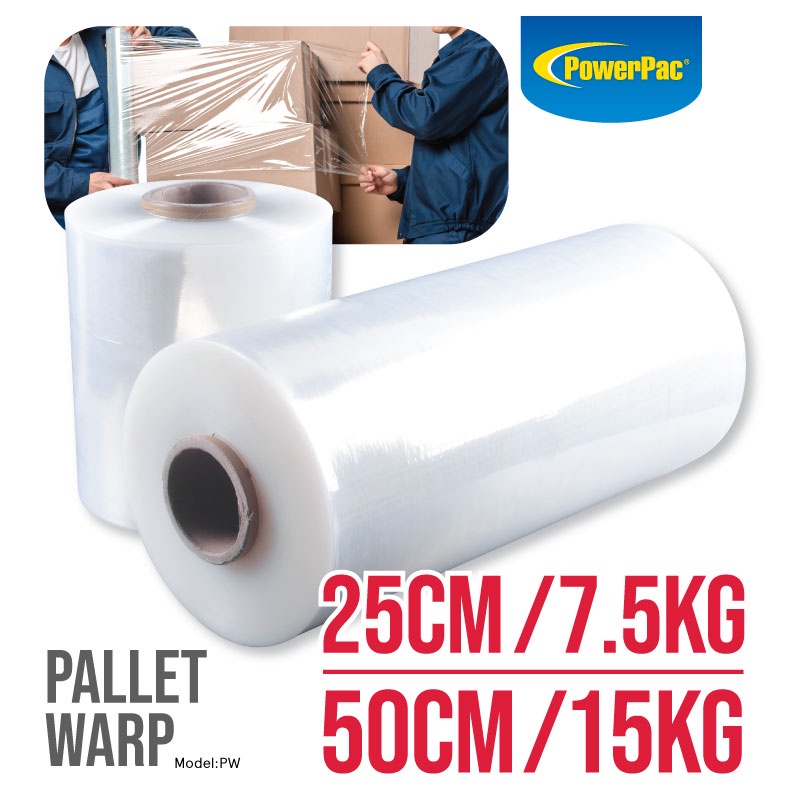 PowerPac XXL Shrink Wrap 25CM(7.5KG)/50CM(15KG) Stretch Film Wrap for ...