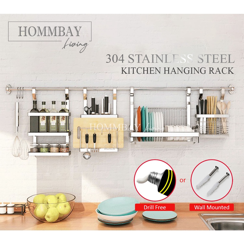 [ HOMMBAY Kitchens ] Stainless Steel Kitchen Shelf , Full Set Kitchen ...