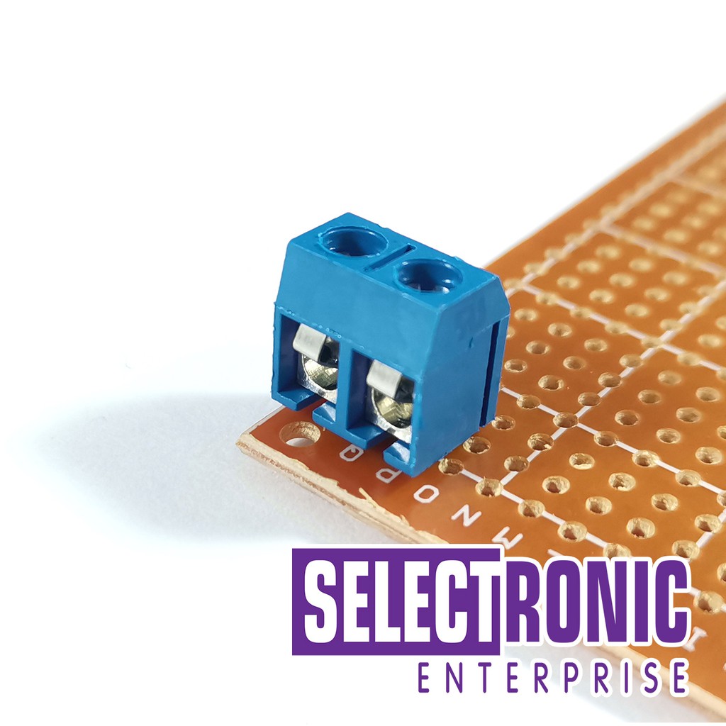 PCB Terminal Block Blue 2P 2 Ways Screw | Shopee Singapore