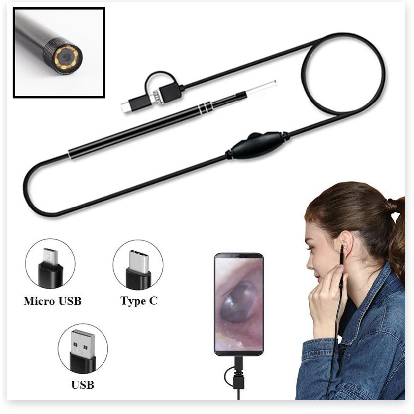 Mini Endoscope Camera ️Genuine ️ 3 in 1 with LED light, ENT Endoscopy ...