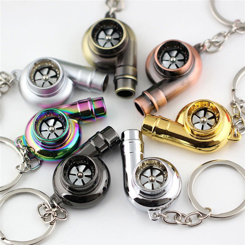 Whistle Sound Turbo Keychain Spinning Turbine Key Chain Ring Keyring ...