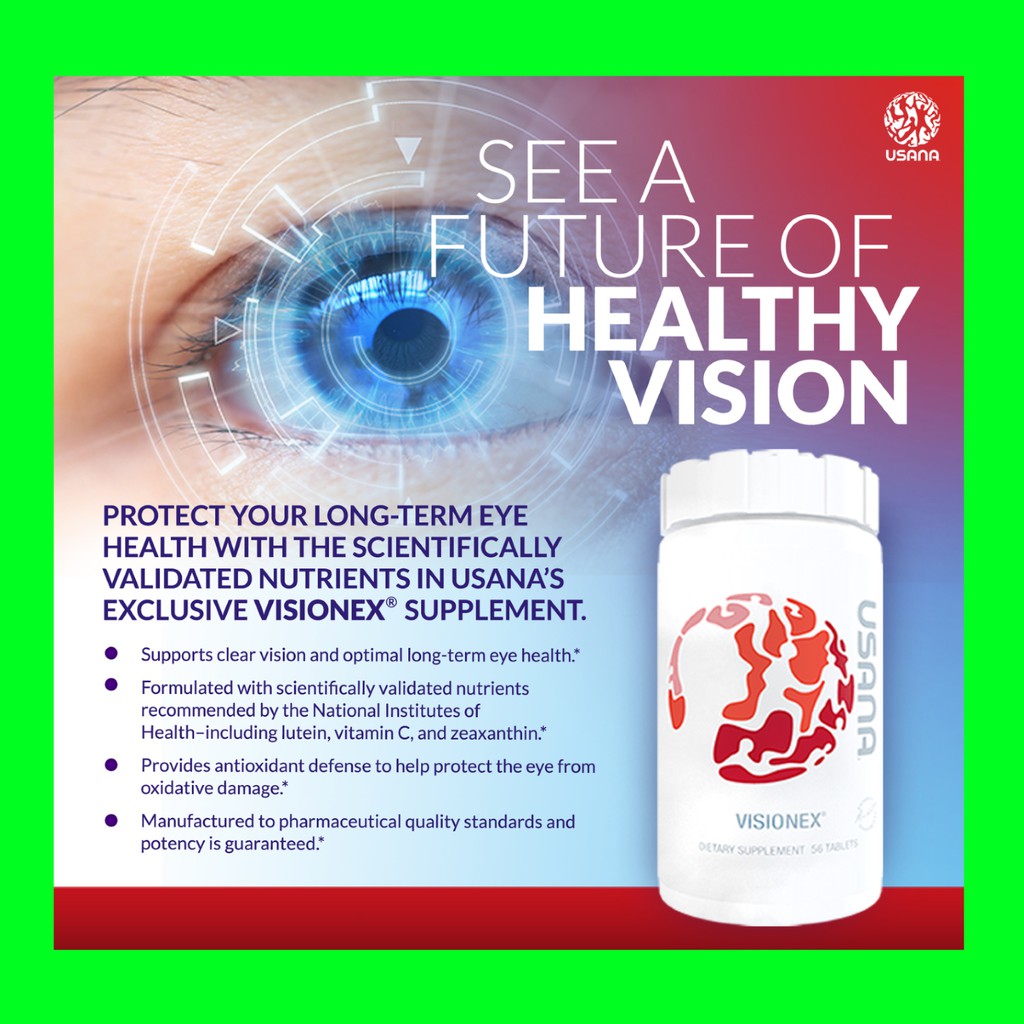 Visionex DS, USA USANA - 28 Tablets - Advanced eye-health supplement ...