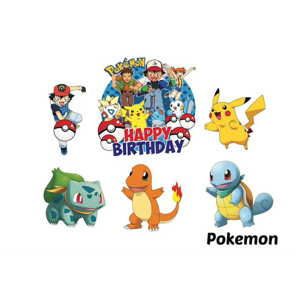 Pokemon Cake Topper (6pcs) | Shopee Singapore