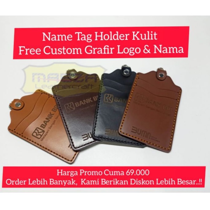 Name TAG CUSTOM LEATHER ID CARD LOGO AND NAME - CUSTOM LEATHER ID CARD ...
