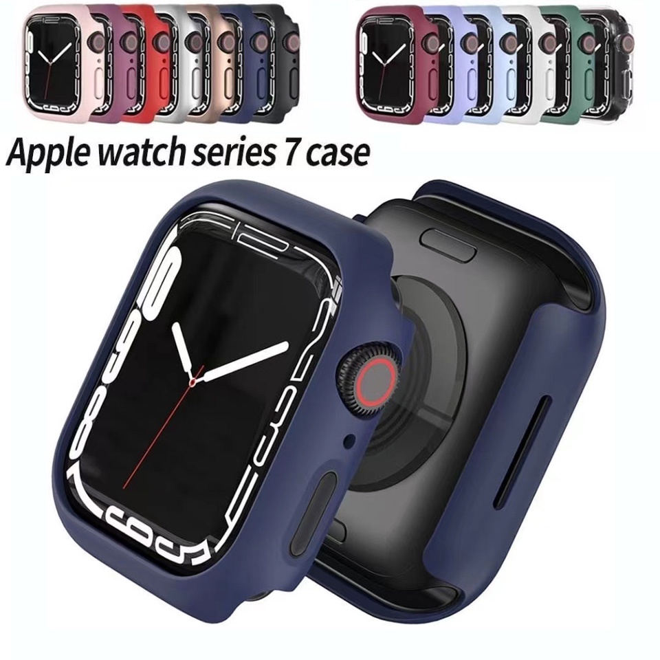 Matte Cover for Apple Watch 45mm 41mm 40mm 44mm Hard PC Bumper ...