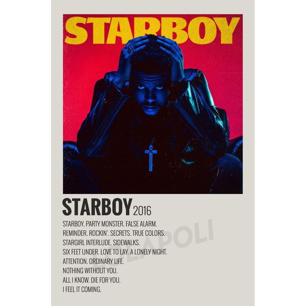 Starboy Album Cover Poster - The Weeknd | Shopee Singapore
