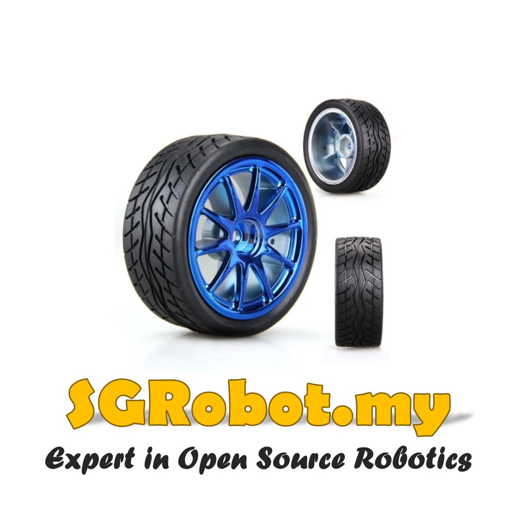 65MM High Quality Dc Motor Wheel Rubber Smart Car Wheel Robot Wheel ...