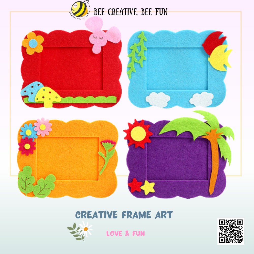 Kids DIY Arts and Crafts Photo Frame Kit (Creative Learning Educational ...