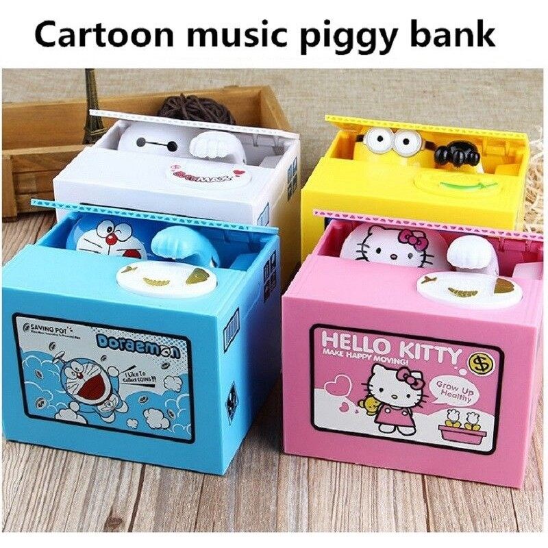 Electronic Money Box Pokemon Pikachu Hello Kitty Doraem Piggy Bank ...