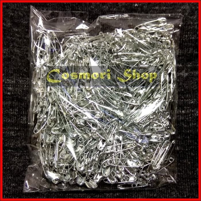 PUTIH Small WHITE SILVER safety pins mini Kebaya fashion accessories ...