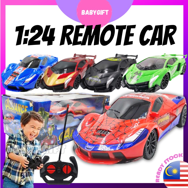 BABYGIFT Super Heroes Toy 1:24 Scale RC Remote Control Car Toys Cars ...