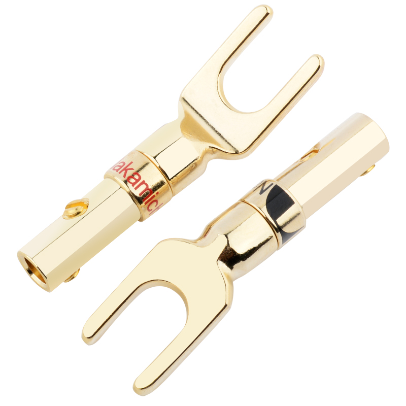 【2pcs】banana head U-shaped plug speaker wire terminal sound audio Y ...