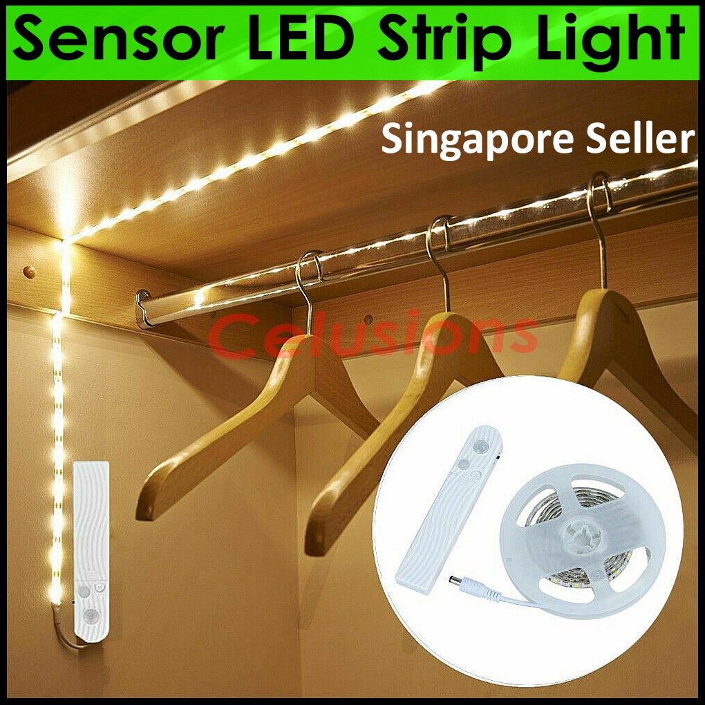 【SG Seller】 ️LED Motion Sensor Strip Light ️ Waterproof Wireless Night Lighting Body Sensing USB ...