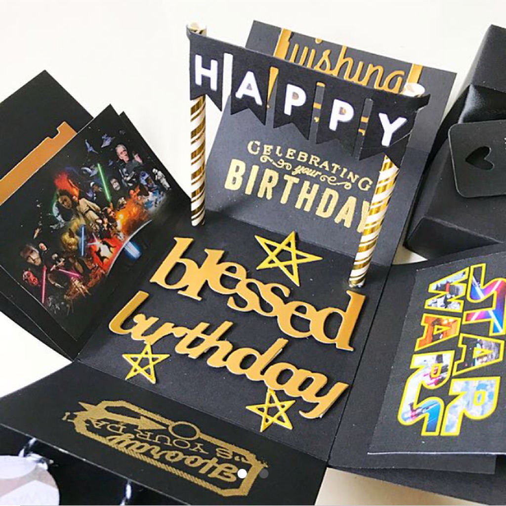 Happy blessed Birthday Explosion box card in starwar | Shopee Singapore
