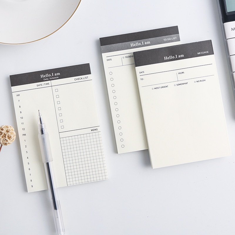 Creative Daily Schedule Memo Pad To Do List Time Sticky Note Schedule ...