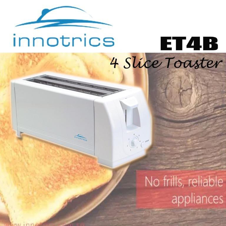 INNOTRICS ET 4B BREAD TOASTER 4 SLICE 220-240V-50/60HZ 1300W | Shopee ...