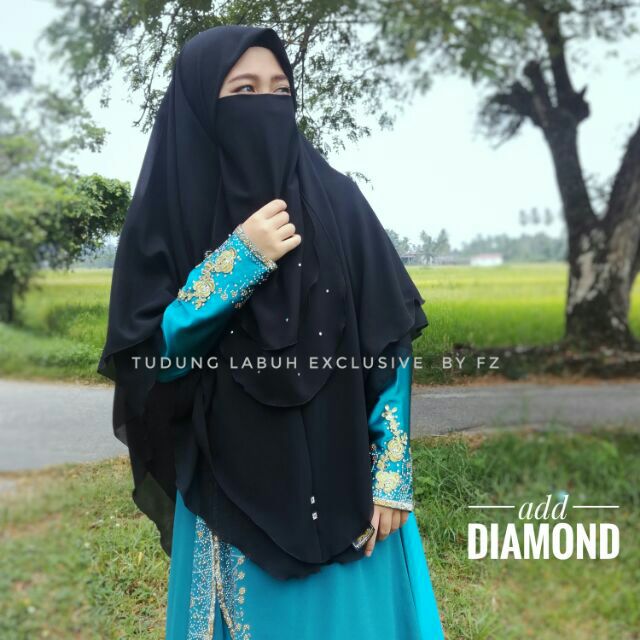 Tudung Labuh Exclusive By FZahrah ( Exclusive Diamond) | Shopee Singapore
