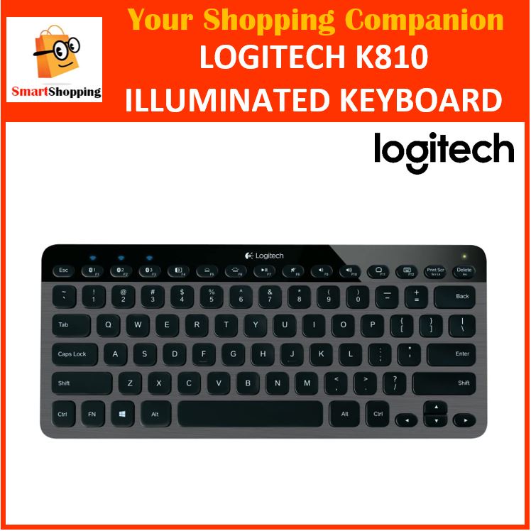 Logitech K810 Bluetooth Illuminated Keyboard for PC, Tablets and ...