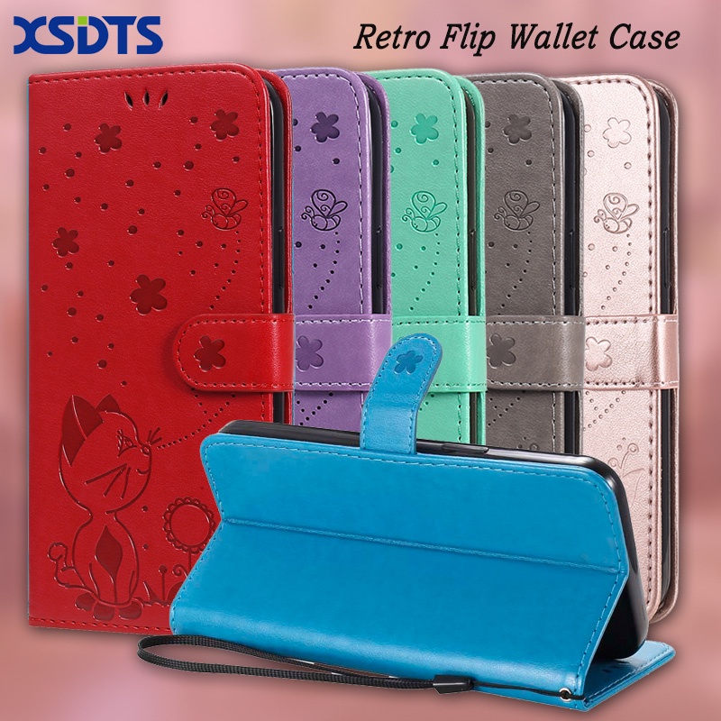 OPPO Reno 5 6 Pro Plus 5F 4G 5G Case Casing High Quality Retro Flip PU ...