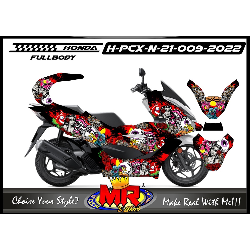 New 2021 Honda PCX Motorcycle Sticker Variation Decal FullBody Custom ...