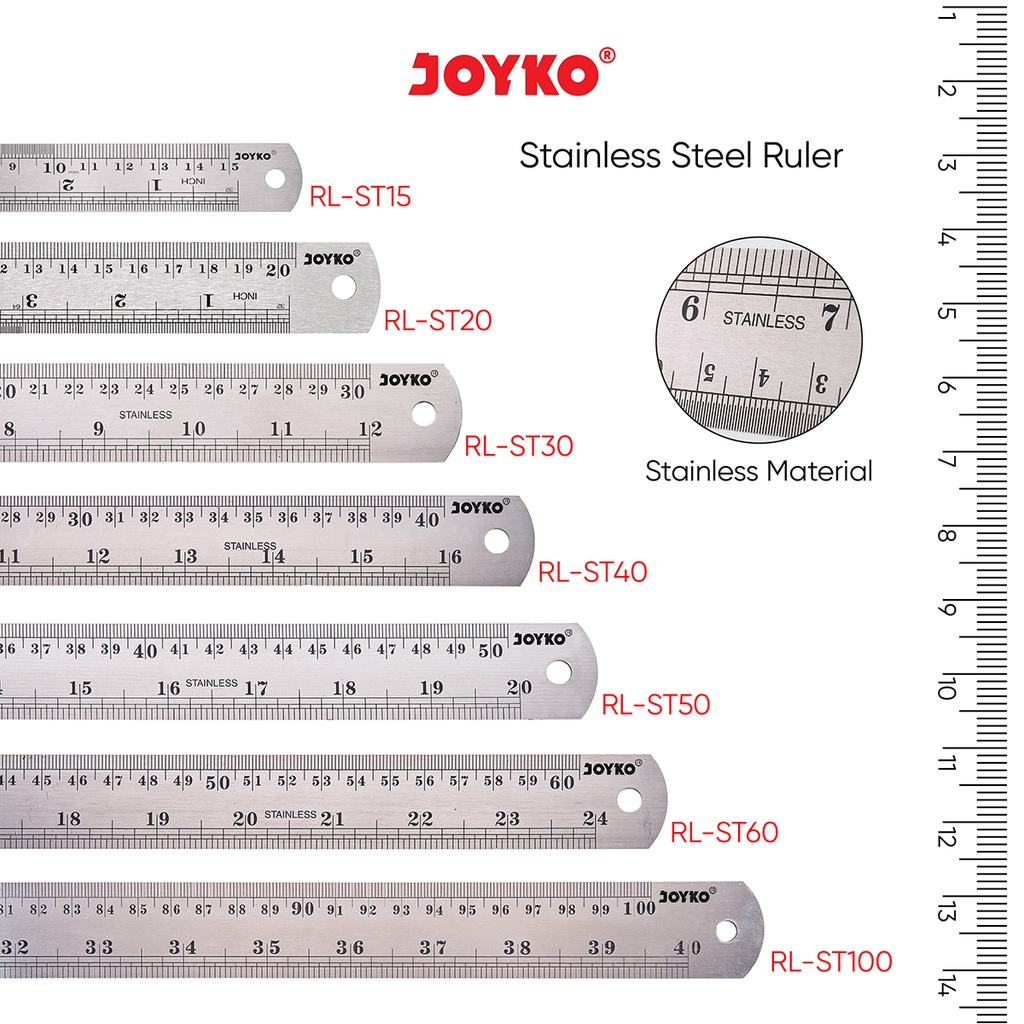 Joyko Stainless Steel Ruler | Shopee Singapore