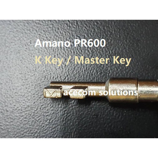 Amano PR600 PR-600 Watchman Clock Master "k" K Key Kunci (For Open Buka ...