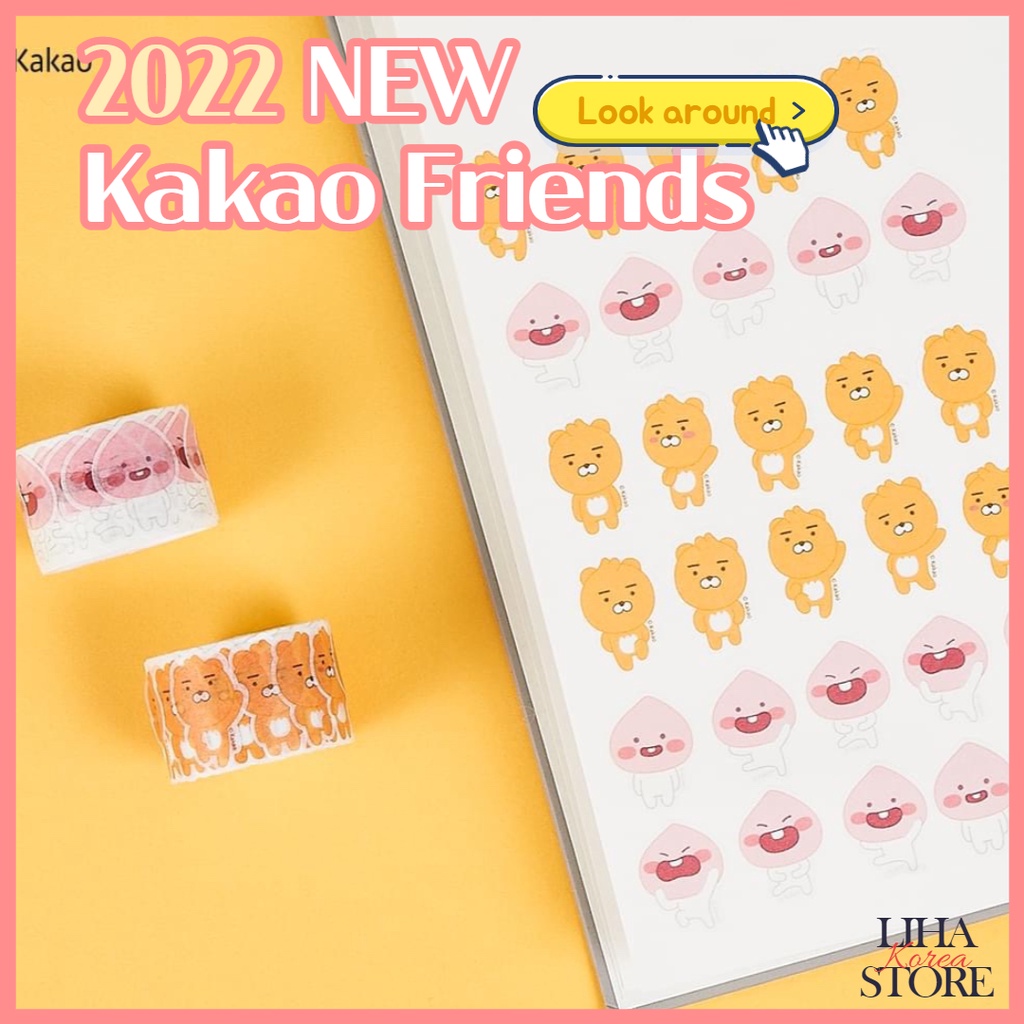 Daiso Korea X Kakao Friends Little Friends Sticker Masking tape ...