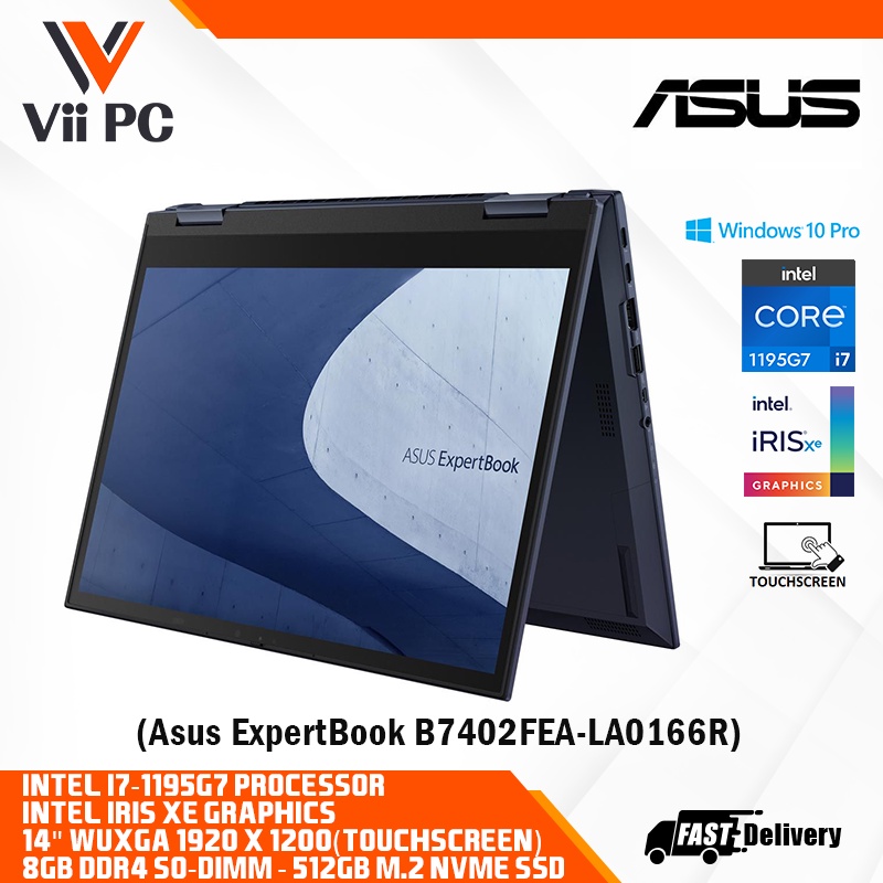 ASUS Expertbook B7 Flip | 14" | WUXGA Touchscreen | i7-1195G7 | 8GB Ram ...