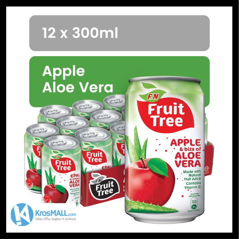 FRUIT TREE Apple Aloe Vera 300ML X 12 | Shopee Singapore