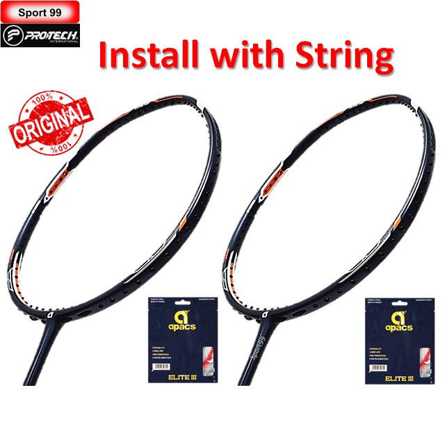 Apacs Versus 20 Install Apacs Elite III String Badminton Racket -Navy ...