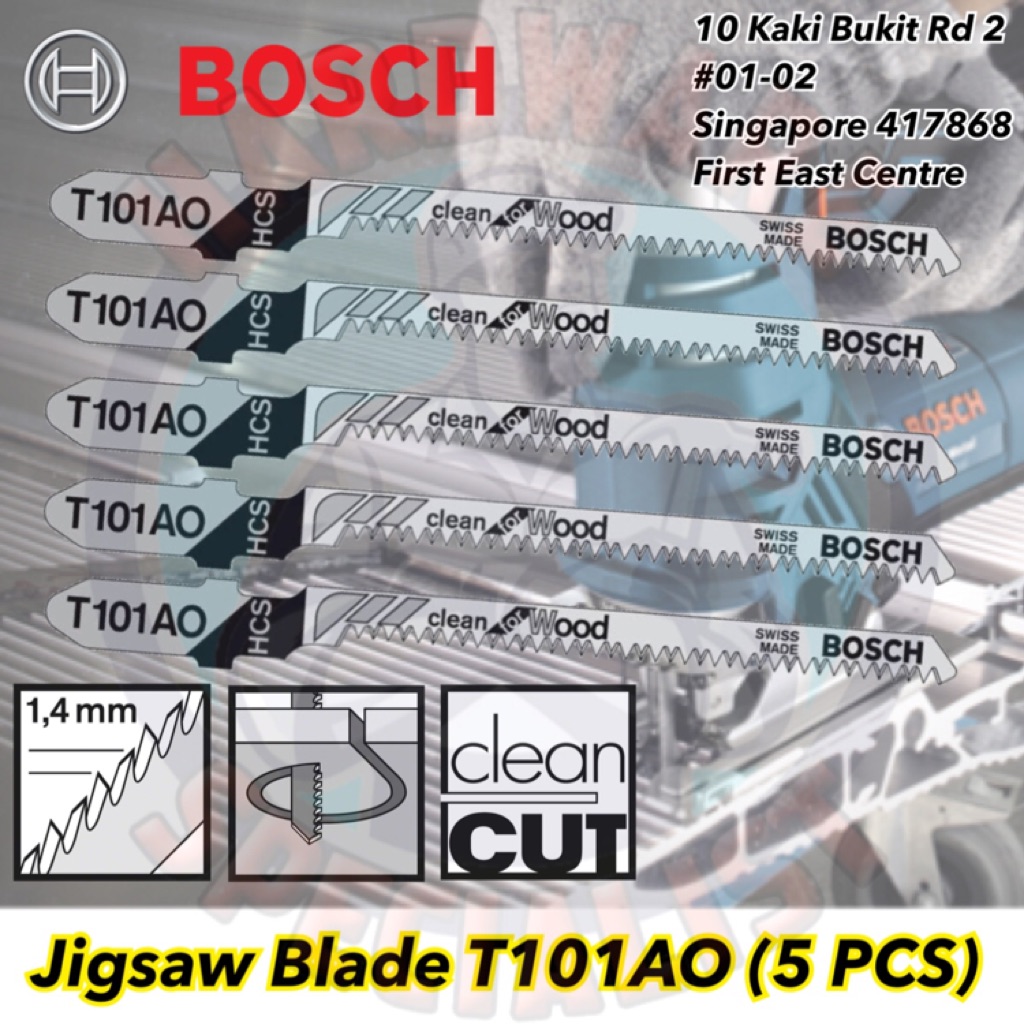 Bosch Jigsaw Blade For Wood T101AO (5 Pieces) | Shopee Singapore
