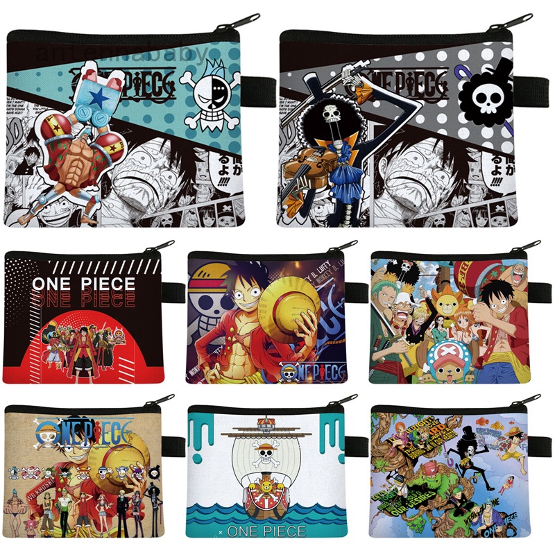 Anime One Piece Wallets Id Card Coins Pocket Purses Zipper Pouch ...