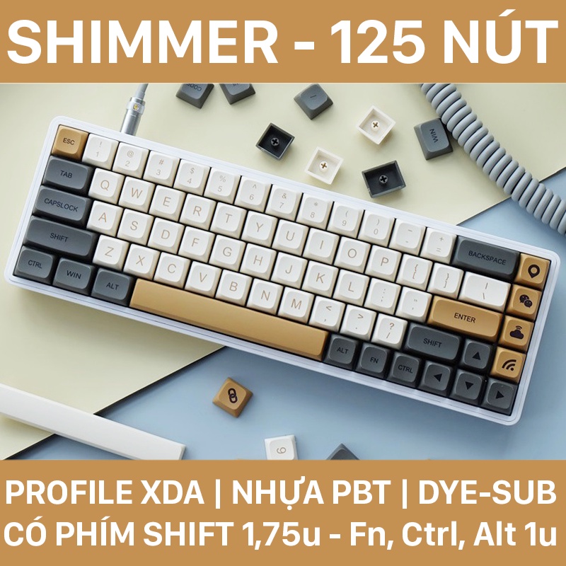 High-quality PBT Plastic Keycap Shimmer, Profile XDA, DyeSub 125 Key | Shopee Singapore