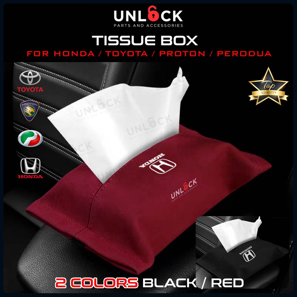 Car Tissue Box Holder Kotak Tisu Bag For Proton Perodua Honda Toyota ...