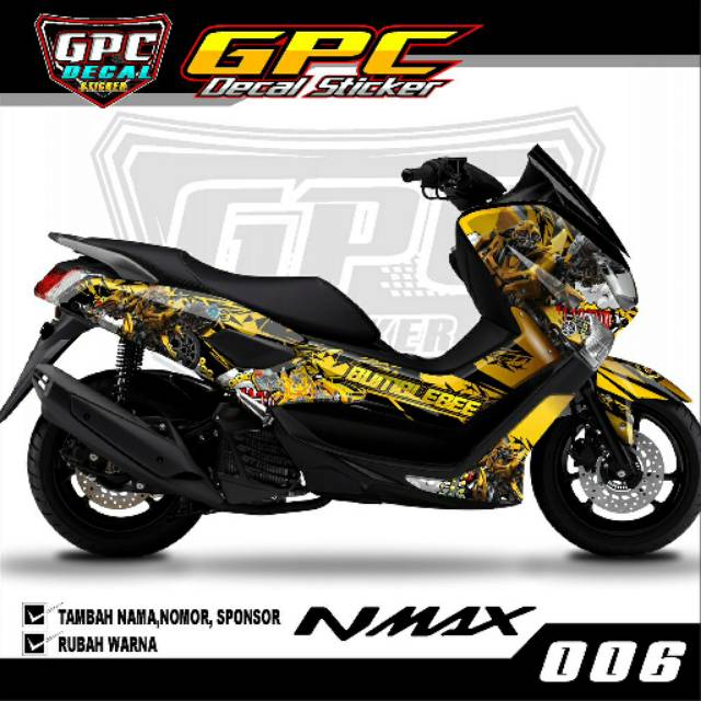 Decal Sticker Yamaha nmax 155 Fullbody Transformers Custom Design-decal ...