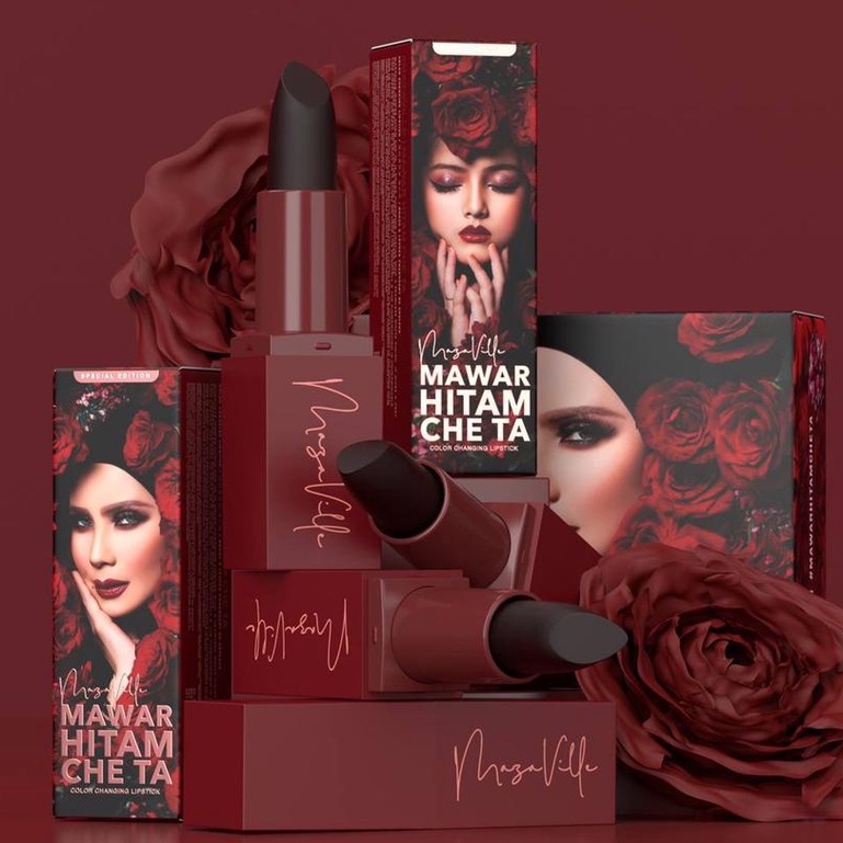 LIPSTICK CHE TA LIPSTICK MAWAR HITAM CHE TA LIMITED EDITION | Shopee ...