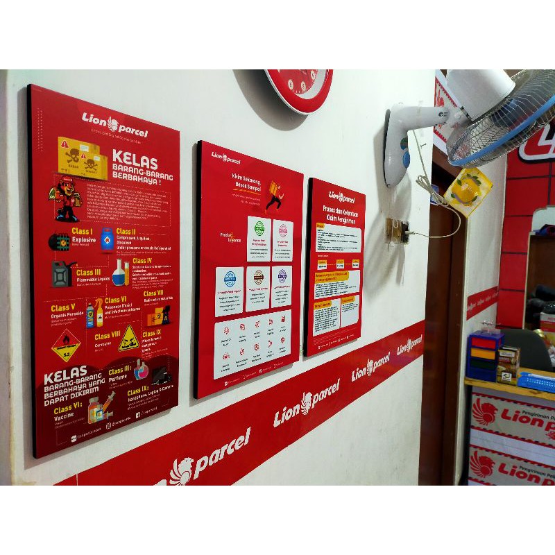 KAYU Lion PARCEL POSTER With Thick Wood Frame, Stay Install On The Wall ...