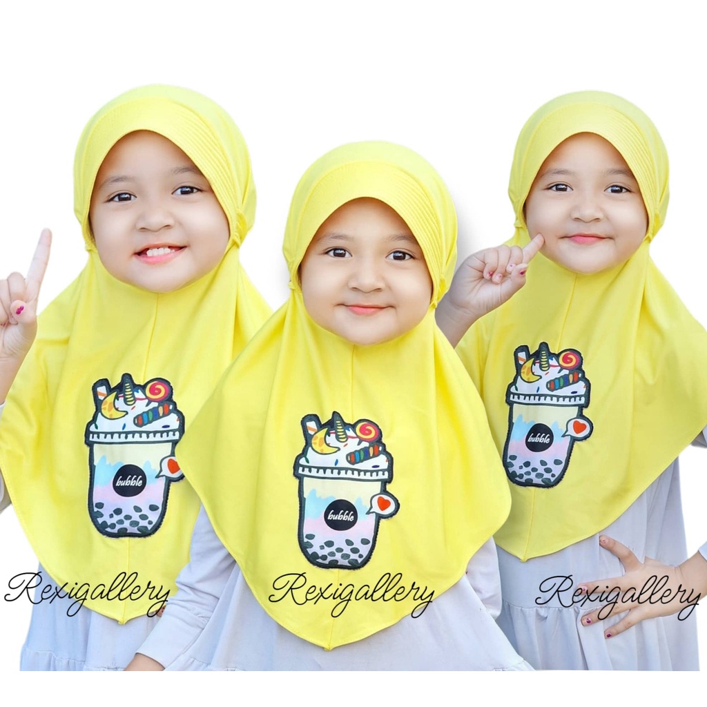 Boba Rubber Rope Hijab - BOBA Children's Hijab - Children's Rubber Rope ...