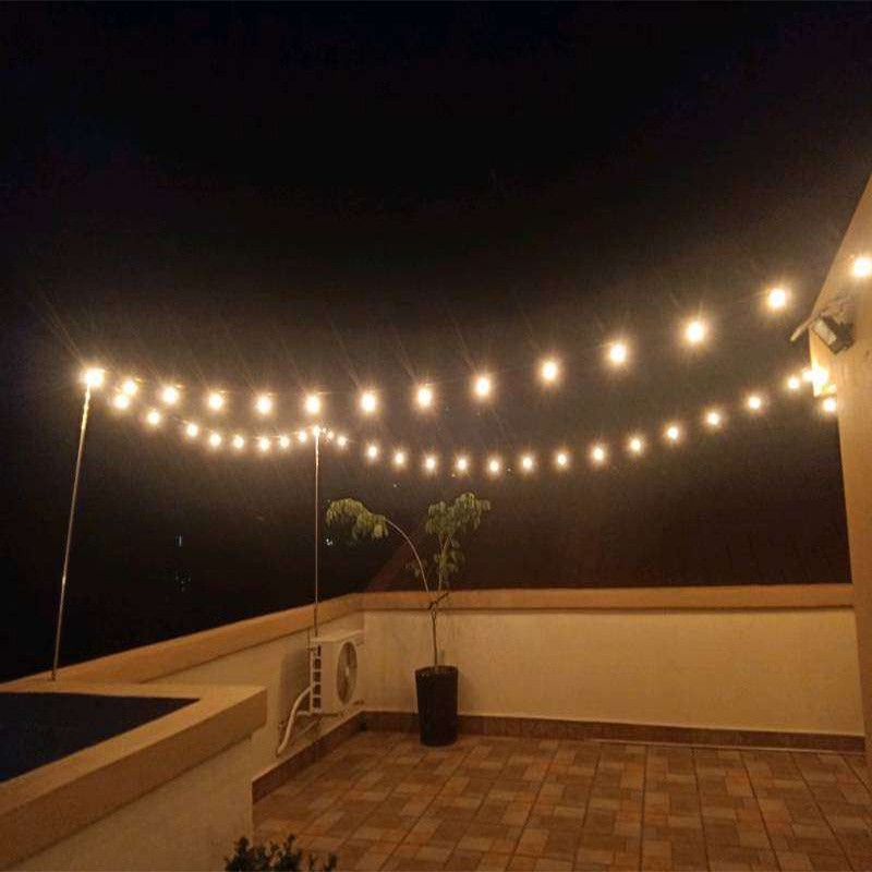 Lampu Raya Solar Light G40 25LED Hari Raya Lights Bulb Patio Lights ...