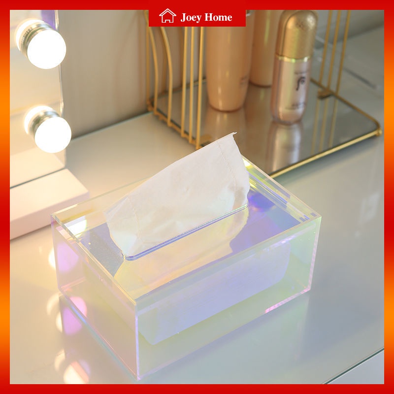 Transparent Acrylic Colorful Tissue Box Household Living Home Life ...