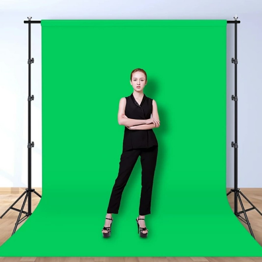 LAYAR Green Screen background Green Screen Cloth background Backdrop Cromkey Screen Photo studio ...