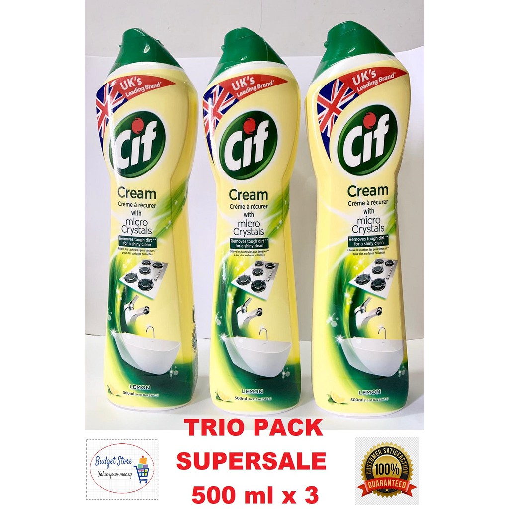 CIF Cream Lemon - (500ml x 3)TRIO PACK | Shopee Singapore