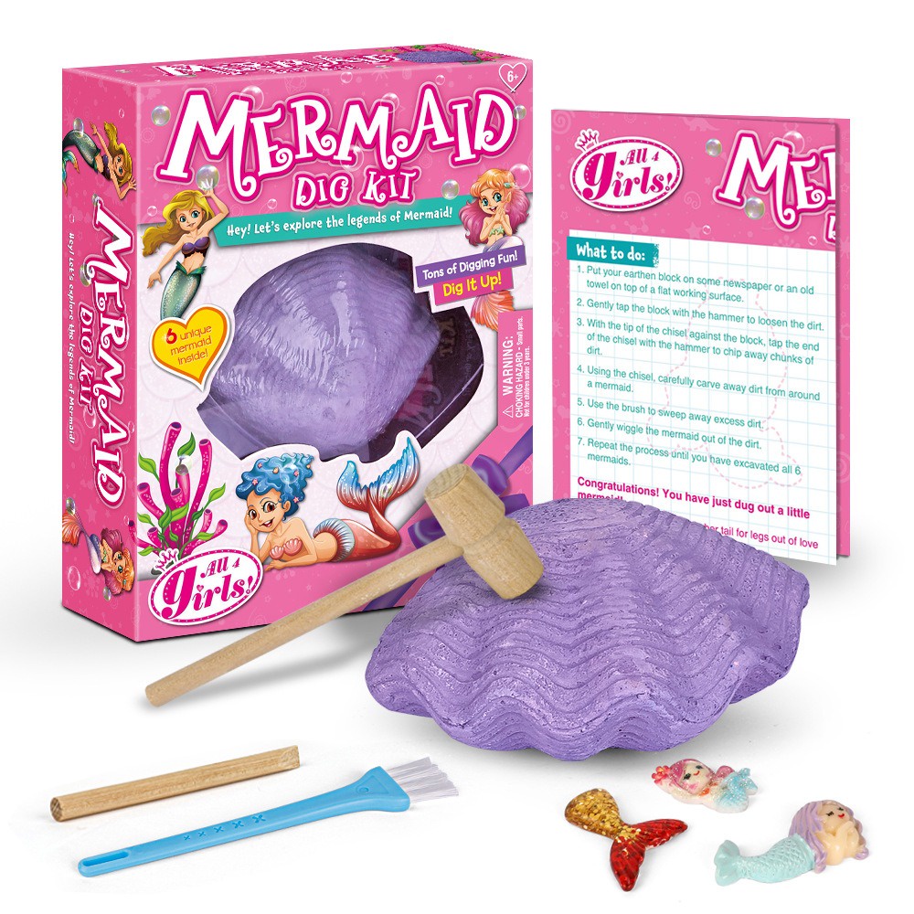 🇸🇬 [New Product Sale] Mermaid Dig Kit Unicorn Dig Kit Excavation Kit: 6 ...