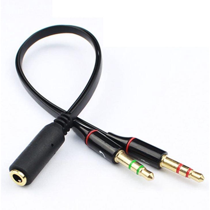 Cable to combine Microphone + Audio to 1 3.5mm end for headphones ...