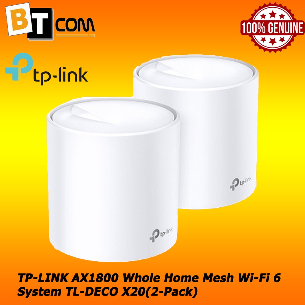 TP-LINK AX1800 Whole Home Mesh Wi-Fi 6 System TL-DECO X20(2-Pack ...