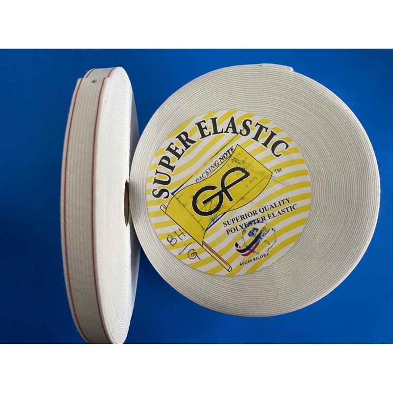 GP Elastic 1/2 inch red line / Getah GP 1/2 inch / Getah Seluar (1 roll ...