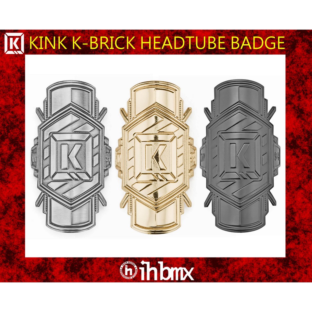 [I.H BMX] KINK K-BRICK HEADTUBE BADGE Frame Head Tube Stunt Bike/Slope ...